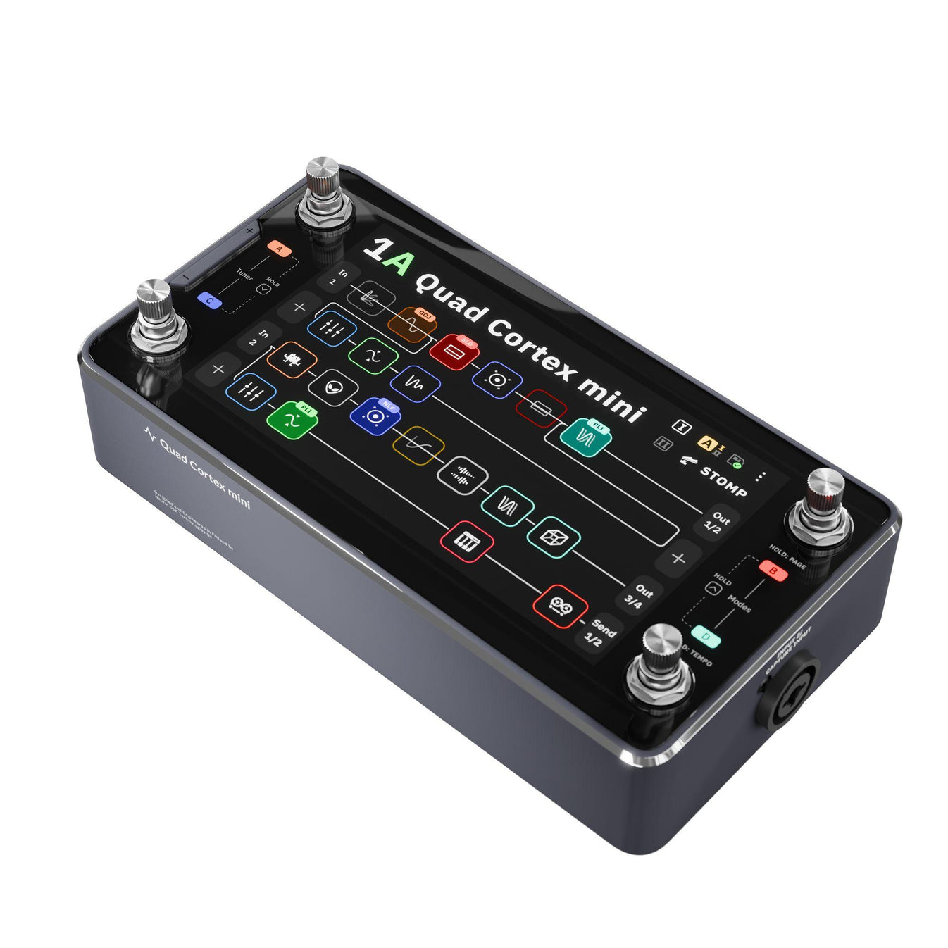 Pedal Guitar Neural DSP Quad Cortex Mini Digital Effects Processor and ...