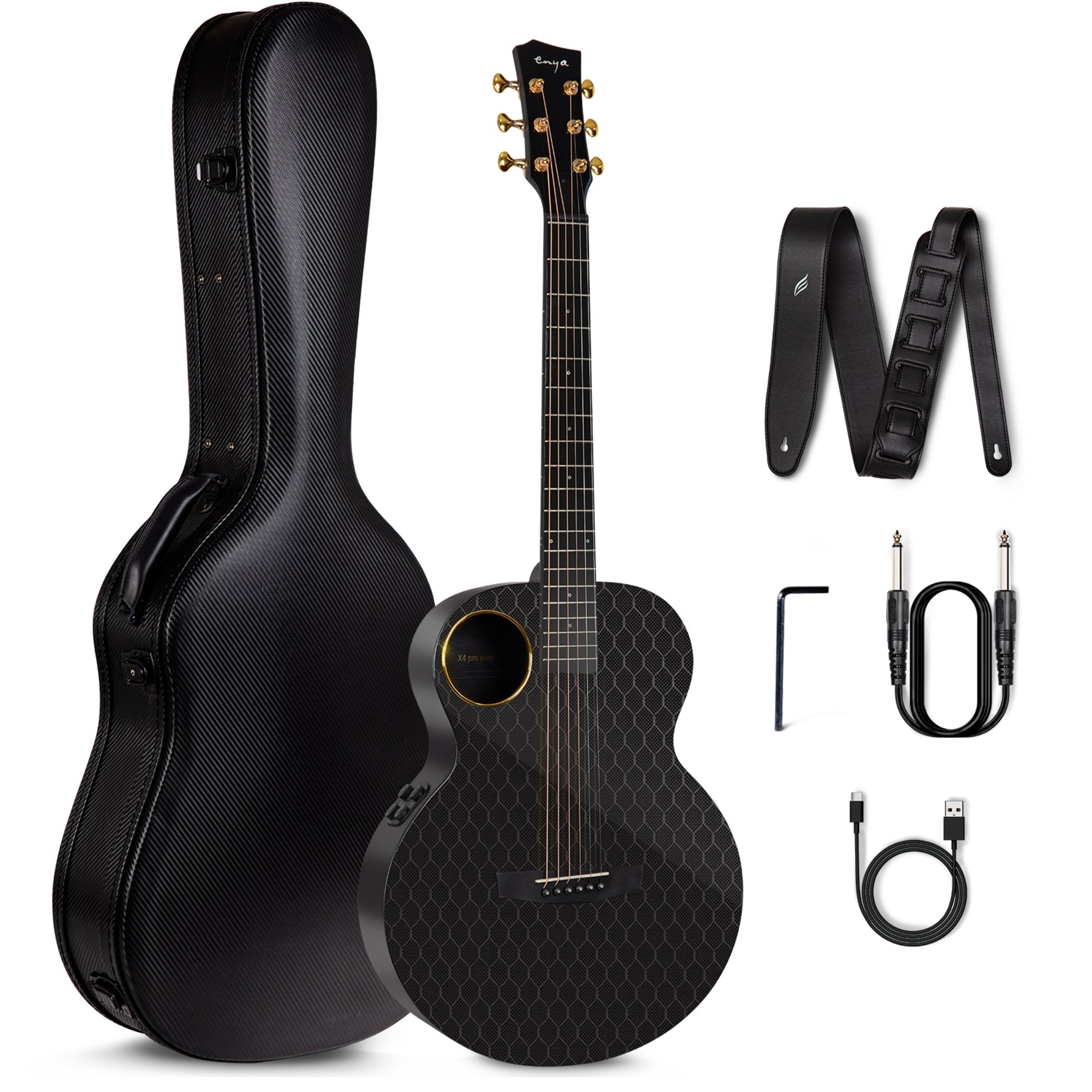 Đàn Guitar Acoustic Enya X4 Pro Mini EQ Acousticplus – Việt Music