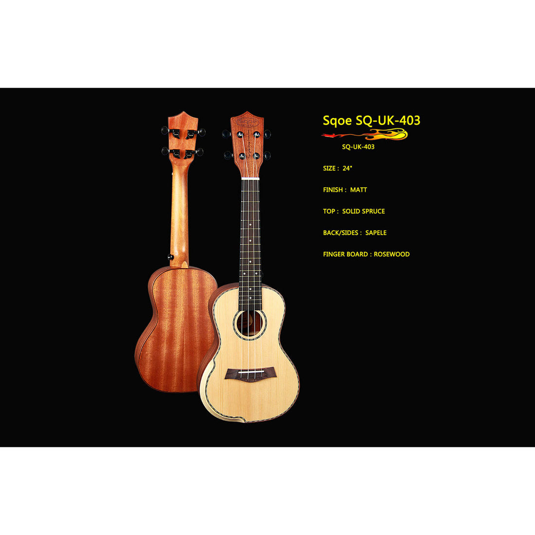 Đàn Ukulele Concert Sqoe SQ-UK-403 – Việt Music